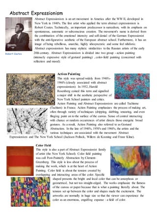 Abstract expressionism | DOCX