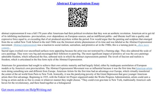 Abstract Expressionism | PDF | Painting | Arts and Crafts