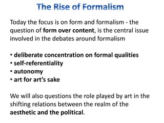 Abstract expressionism and the rise of formalism .fys pptx | PPTX