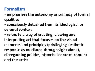 Abstract expressionism and the rise of formalism .fys pptx | PPTX