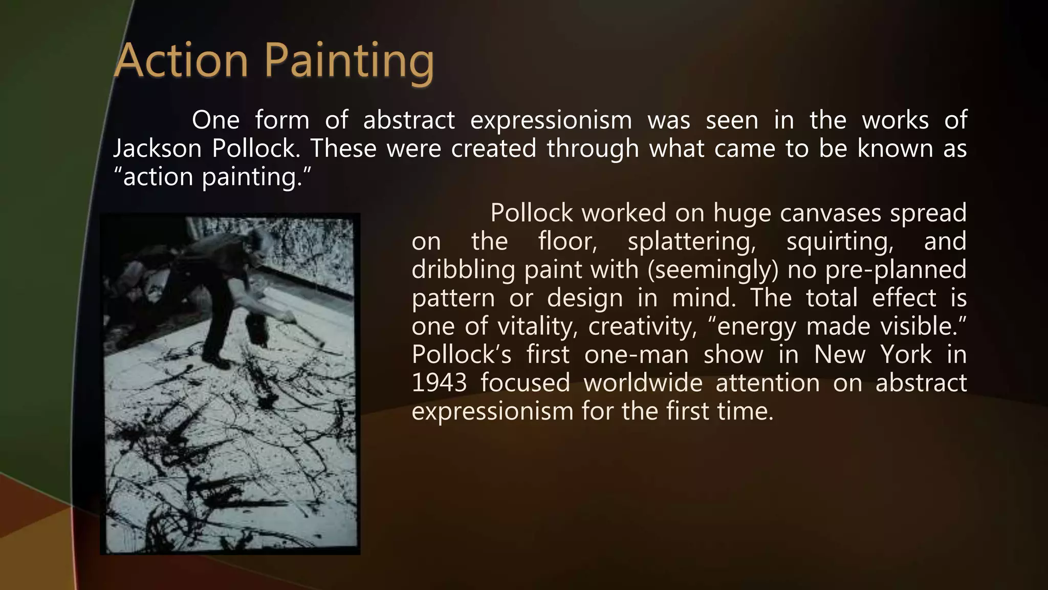 Abstract expressionism, Pop Art, Op Art | PPTX