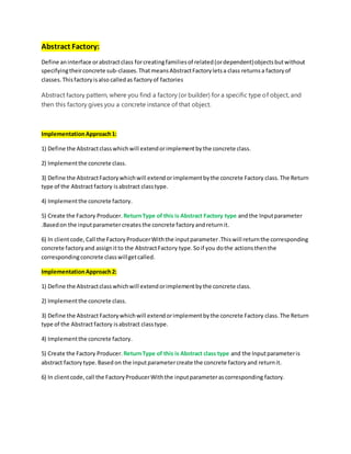 Abstract factory | DOCX