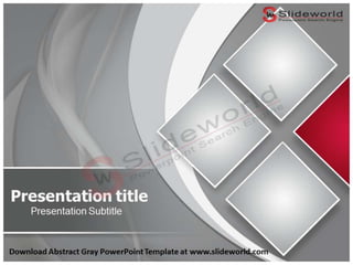 Abstract Gray PowerPoint Template - Slideworld | PPTX
