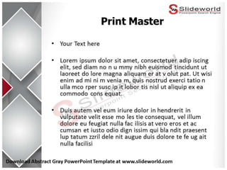 Abstract Gray PowerPoint Template - Slideworld | PPTX