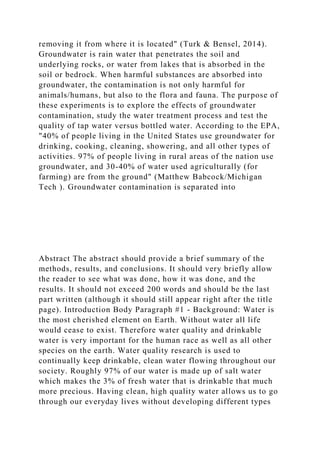 AbstractGround water is the biggest source of drinking water ava.docx