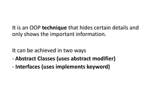 Object oriented programming ABSTRACTION.pptx