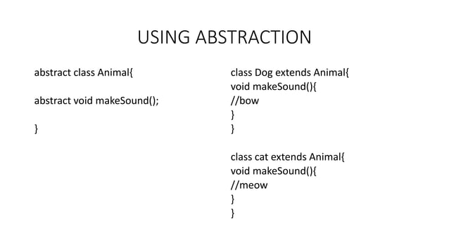 Object Oriented Programming Abstraction Pptx