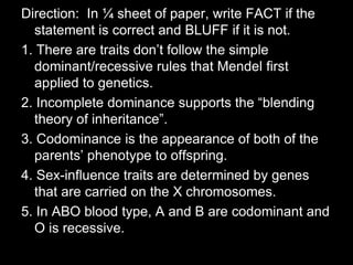 NonMendelian Genetics Part2 | PPTX