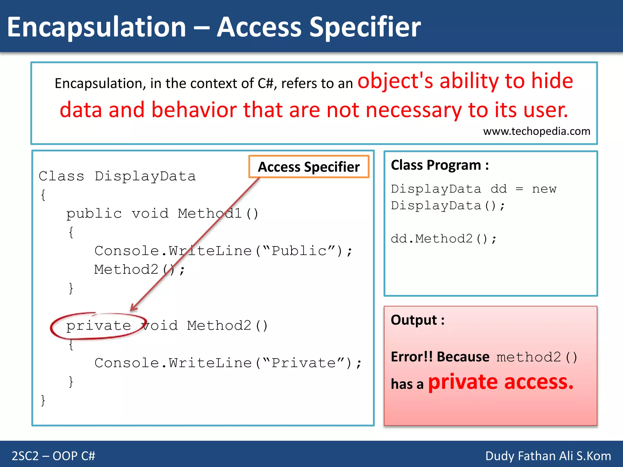 Object Oriented Programming - Abstraction & Encapsulation | PPT Object Oriented Programming - Abstraction & Encapsulation | PPT