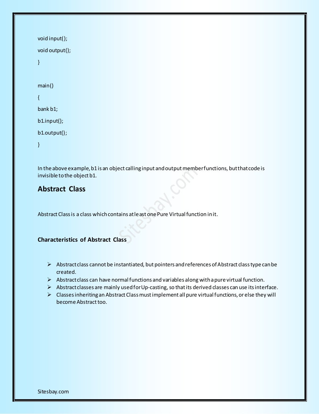 Abstraction In C And Real Life Example Of Abstraction In C