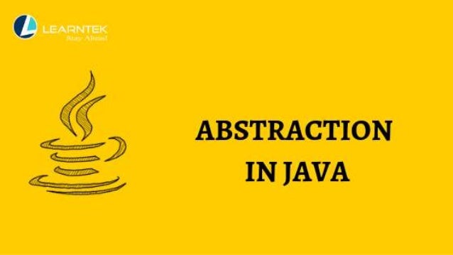 Abstraction in java