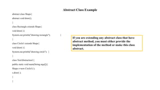 Abstraction in Java: Abstract class and Interfaces | PDF