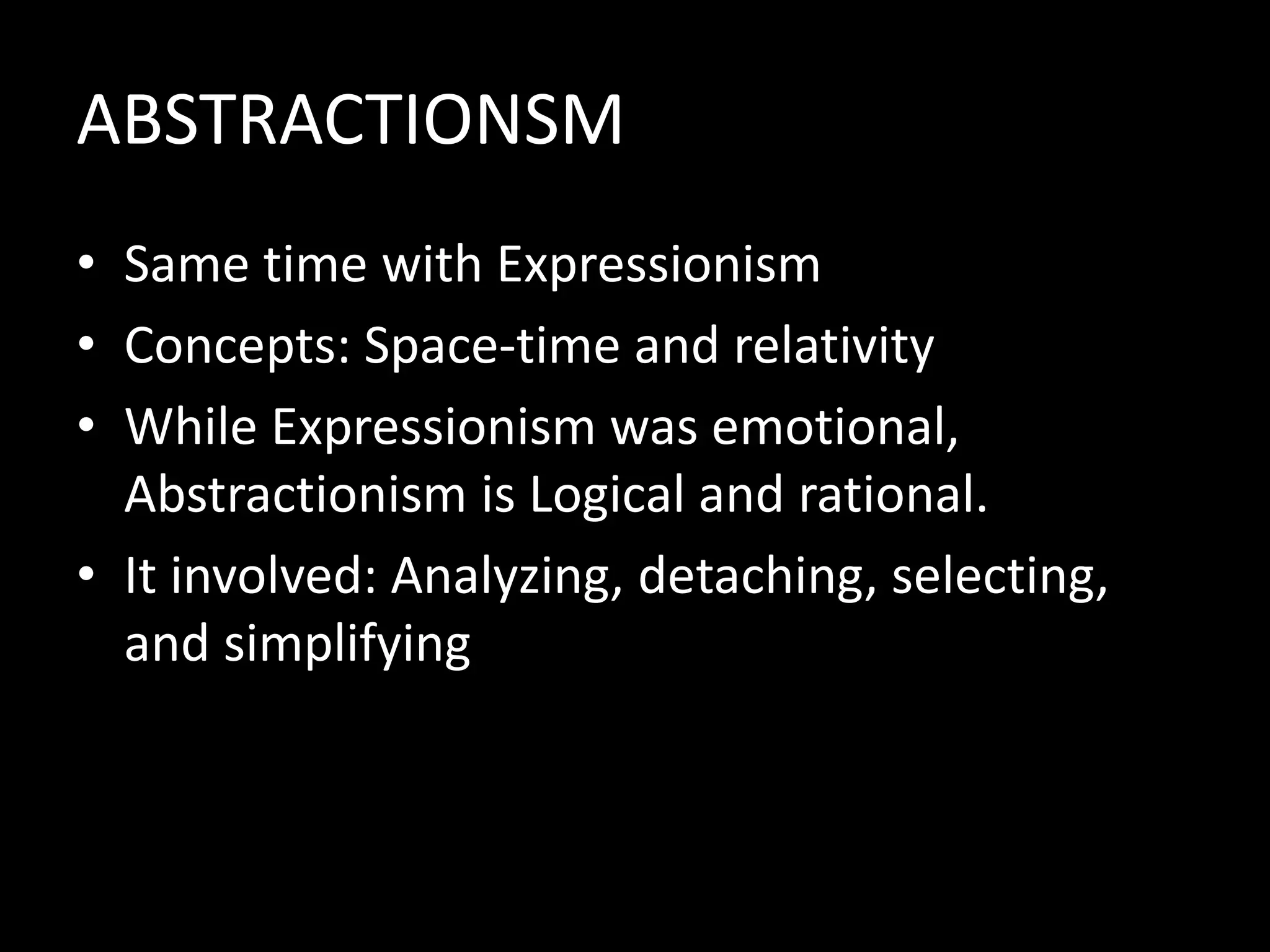 Abstractionism ARTS grade 10 | PPTX