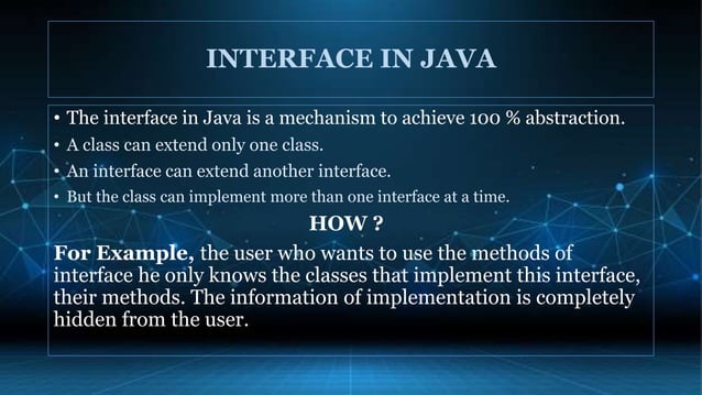 Abstraction java | PPTX