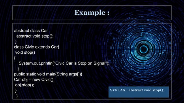 Abstraction java | PPTX