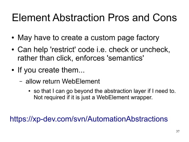 Automation Abstraction Layers: Page Objects and Beyond | PDF