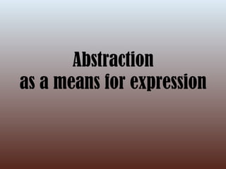 Abstraction rule of thirds | PPT