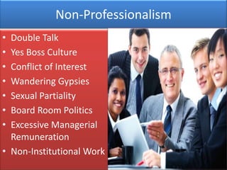 Abstract management and professionalism b.v.raghunandan | PPTX