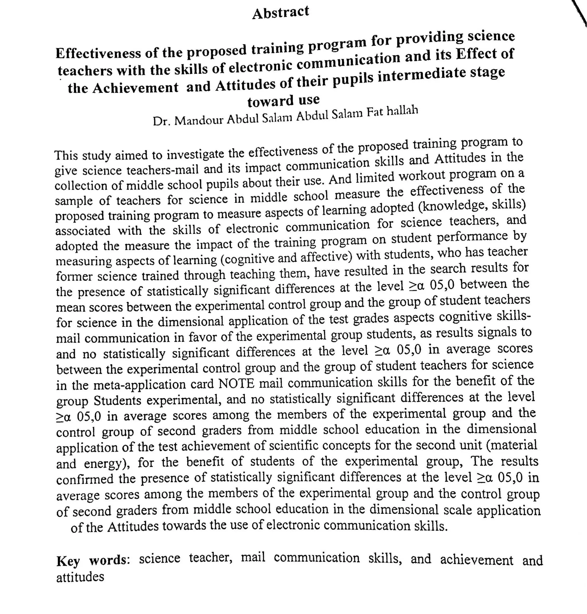 Abstract mandour abdelsalam | PDF