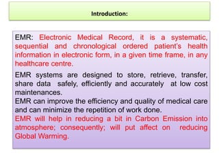 scientific paper on emr | PPT