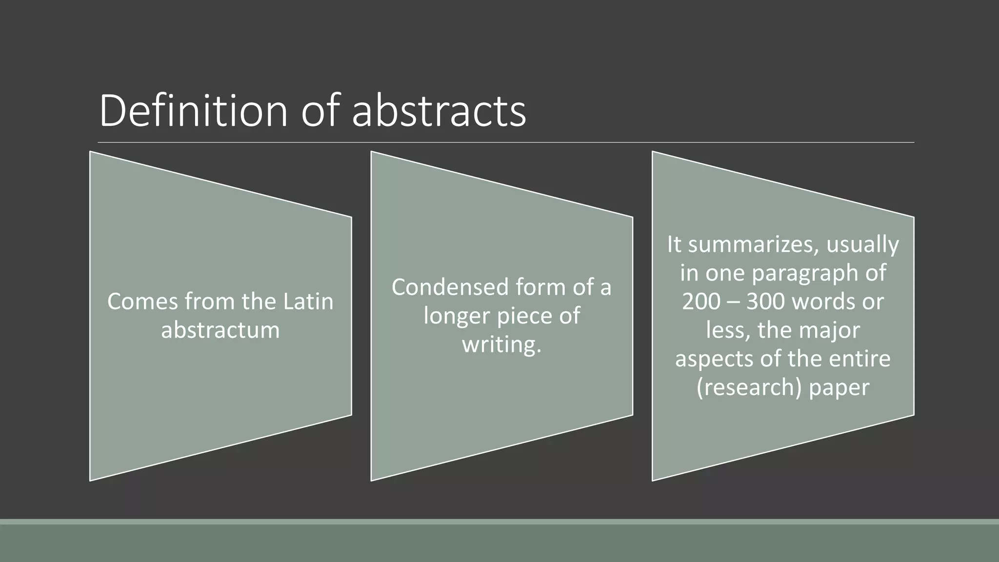 Abstract of a Research | PPTX