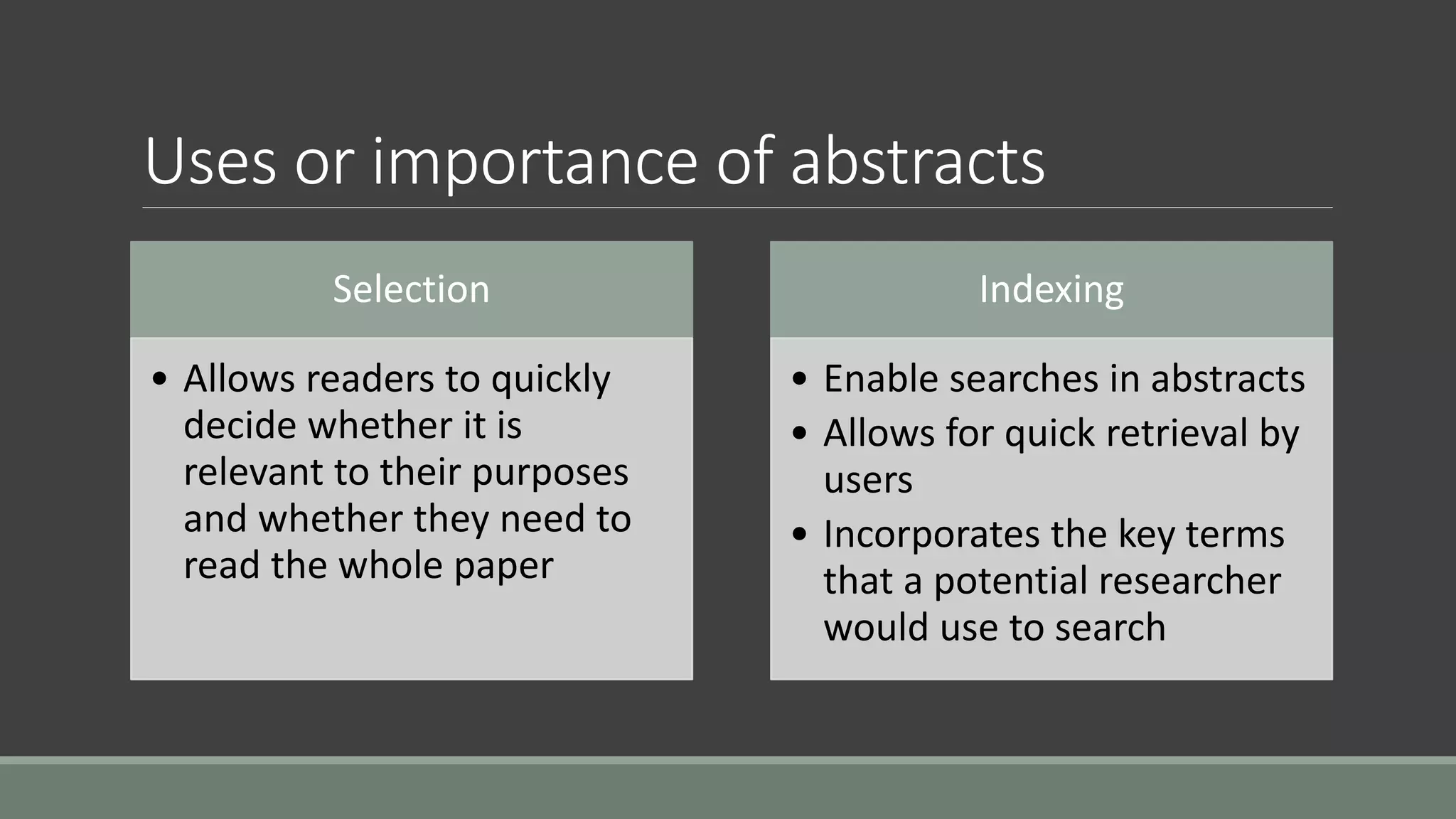 Abstract of a Research | PPTX