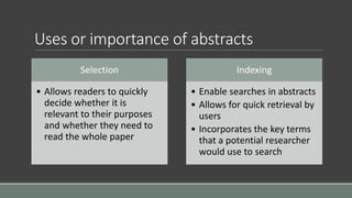 Abstract of a Research | PPTX