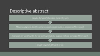 Abstract of a Research | PPTX