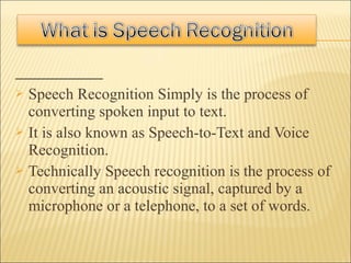 Abstract of speech recognition | PPT
