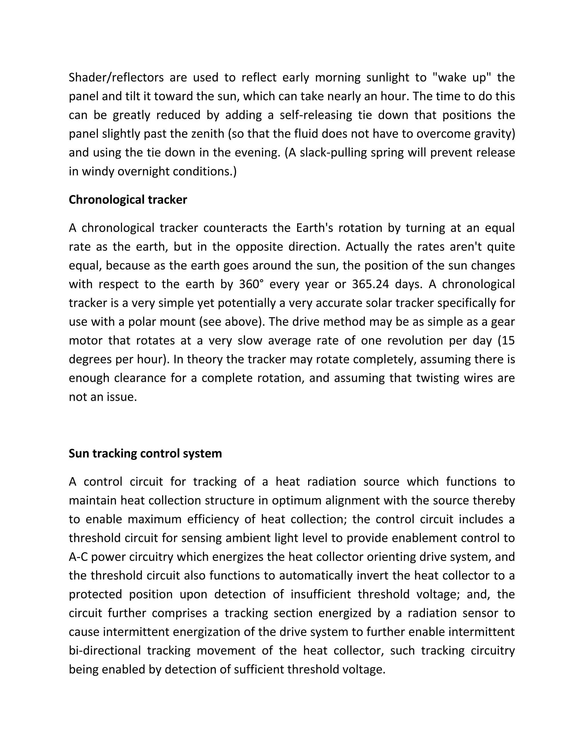 Abstract on solar energy tracking system | DOCX