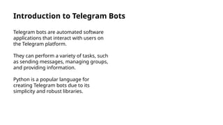 Abstract On Telegram Bot Using Python.pptx