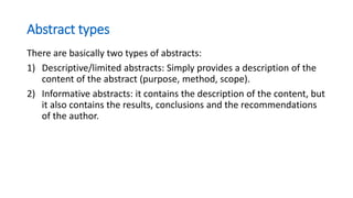 Abstract or executive summary | PPT