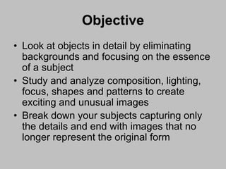 Abstract photograpy lesson | PPTX