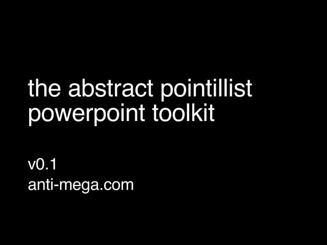 the abstract pointillist powerpoint toolkit | PPT