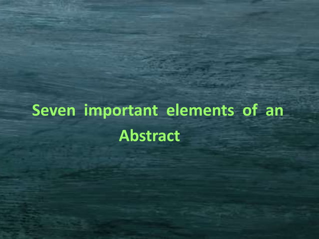 Abstract ppt | PPT