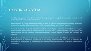 Ppt drive a taxi using open ai and gym train with descision tree | PPT