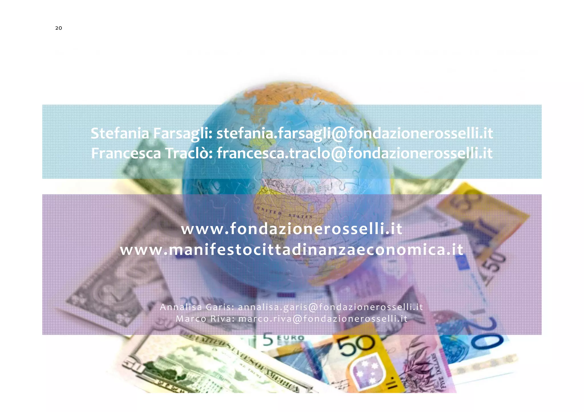 LE ESPERIENZE DI CITTADINANZA ECONOMICA. Indagine sulla realtà italiana ...