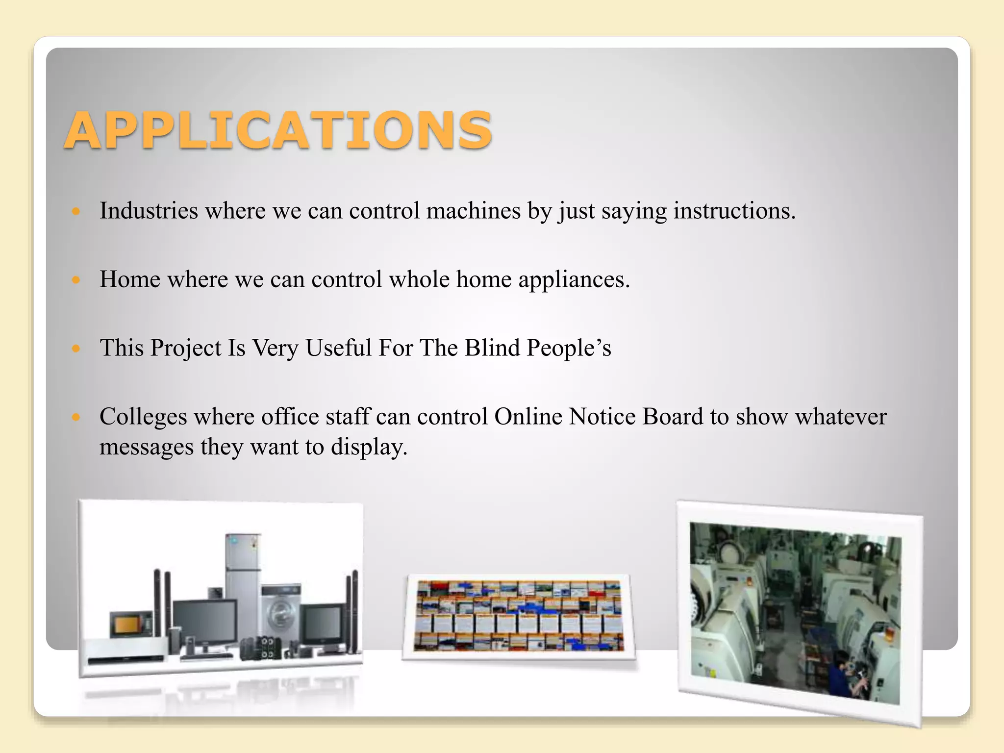 voice recognition based home automation system using arm-7 | PPTX ...