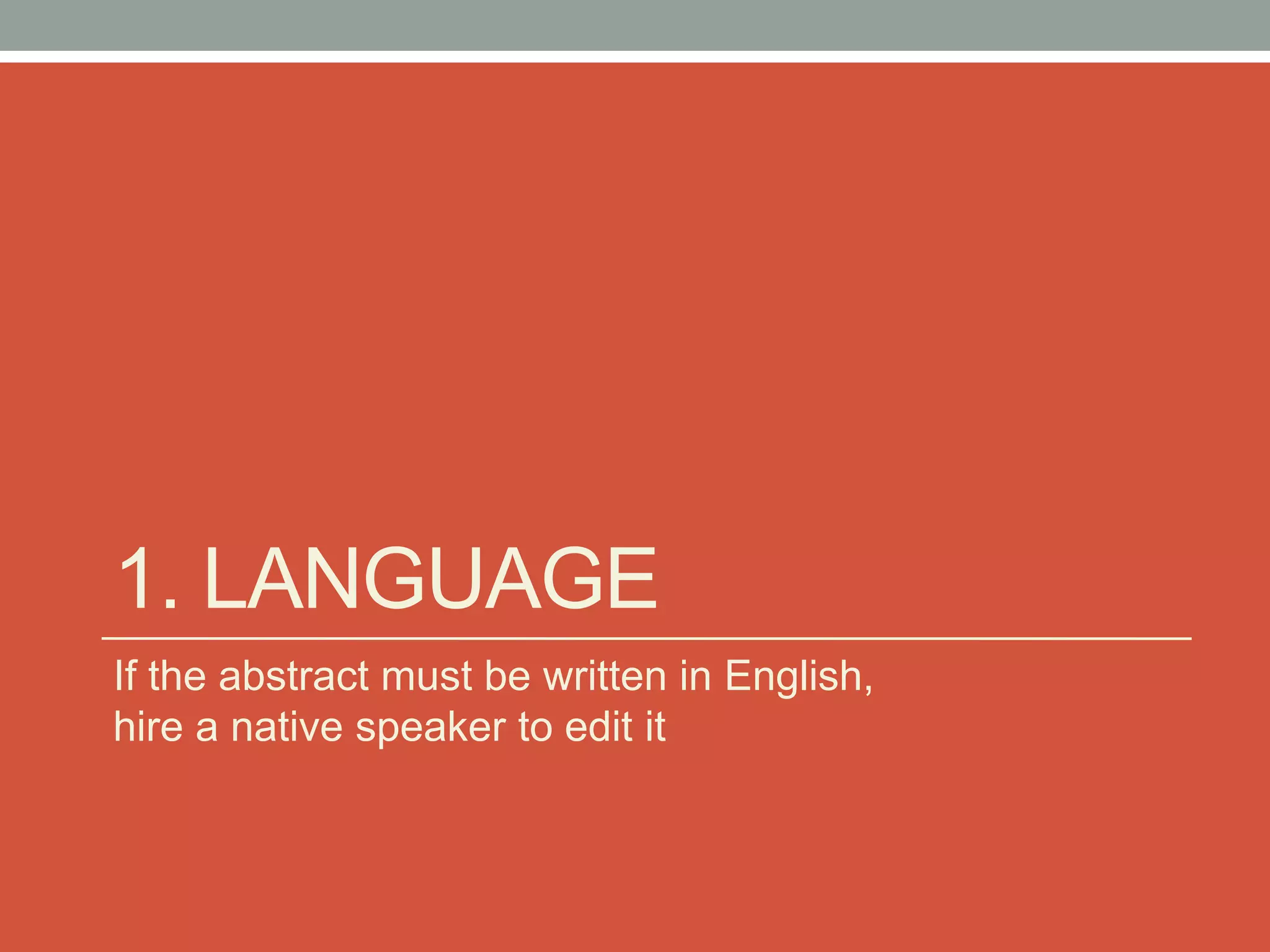 How to Write a One-Page Abstract | PPTX