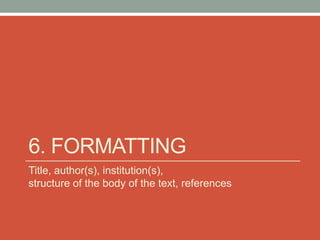 How to Write a One-Page Abstract | PPTX