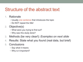 How to Write a One-Page Abstract | PPTX