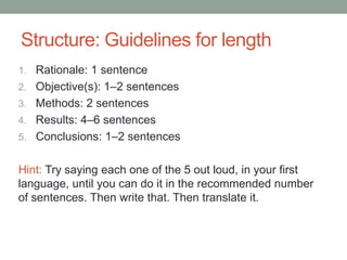 How to Write a One-Page Abstract | PPTX