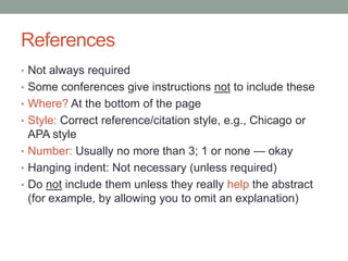 How to Write a One-Page Abstract | PPTX