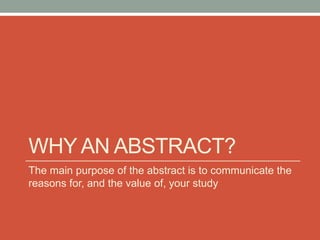 How To Write A One-page Abstract | Pptx