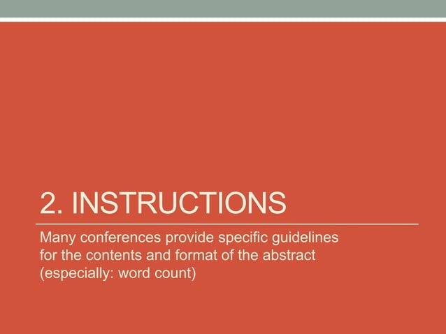 How to Write a One-Page Abstract | PPTX