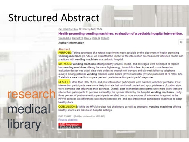 Making Your Research Findable: Writing a great abstract