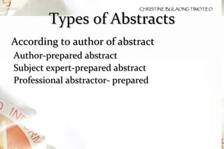 Abstracts & abstracting | PPT