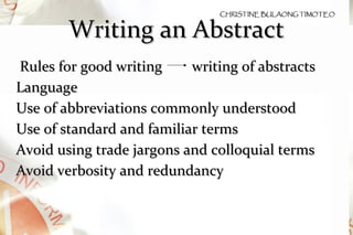 Abstracts & abstracting | PPT