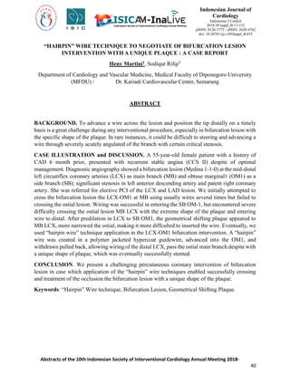 Abstracts of the 10th indonesian society of interventional cardiology | PDF