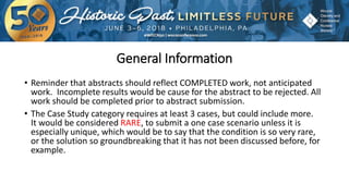 50th Annual Conference Abstract Submission Instructions | PPTX